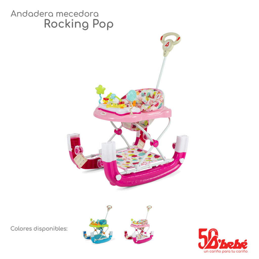 Andadera Mecedora D´bebé Rocking Pop Rosa - D'bebé : Productos para bebé