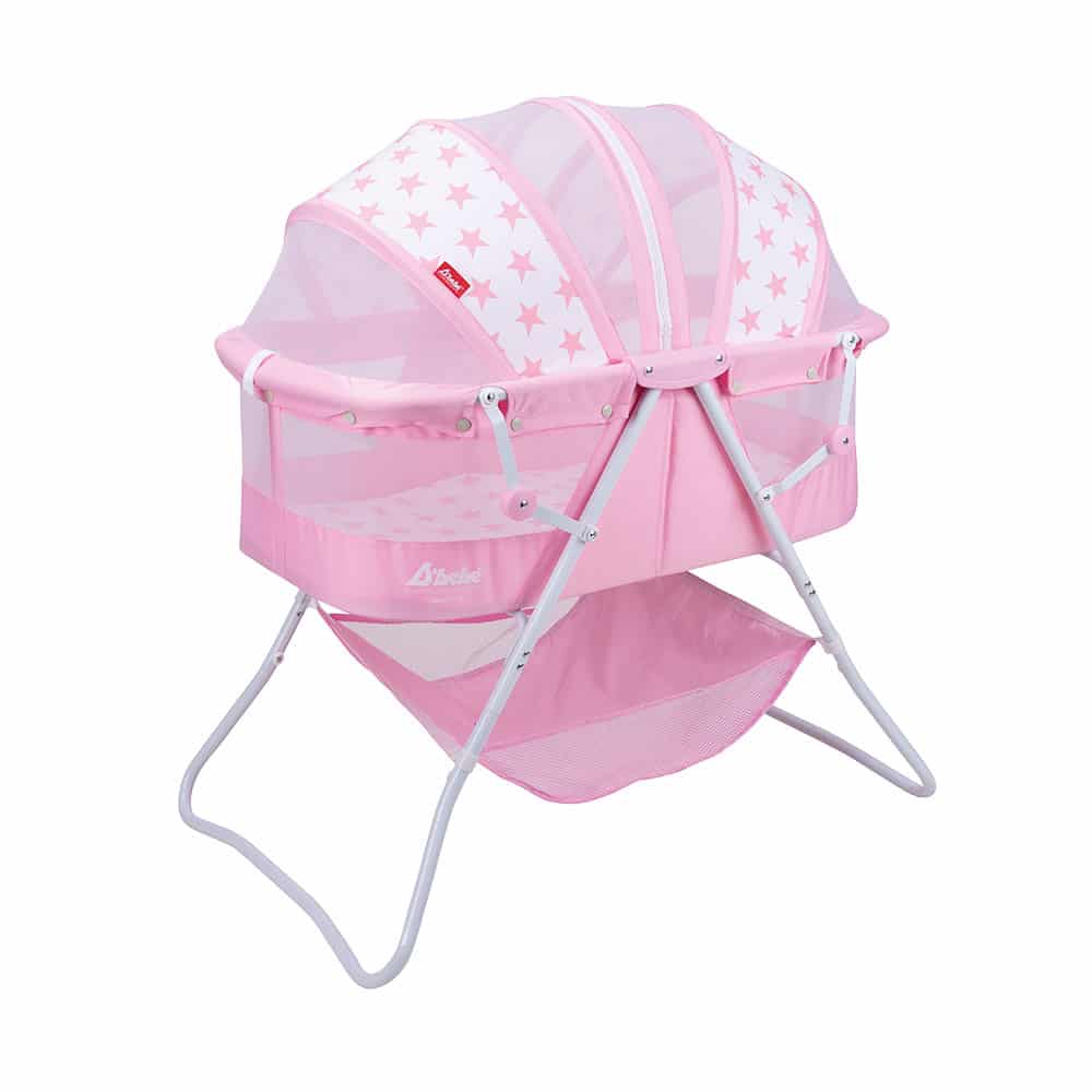 Moisés plegable D´bebé con mosquitero Siesta Bebé Rosa - D'bebé ...